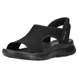 Riemchensandale Skechers "Skechers Sandalen Textil", Damen, Gr. 37, schwarz, schwarz, Textil, Schuhe Riemchensandale