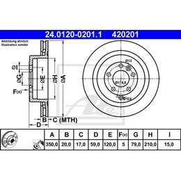 ATE Bremsen-Set VA + HA sizw2n94j6 Hinterachse bel&uuml;ftet 360mm 30mm f&uuml;r LAND ROVER