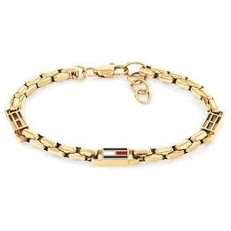 Armband Tommy Hilfiger "3D FLAG METAL", gelbgoldfarben, rot, blau, wei&szlig;, Armb&auml;nder, Damen, 19cm, Edelstahl, Armband, Emaille