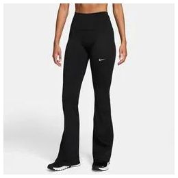Sporthose Nike "W NK ONE DF HR TGHT FLRE USEAM", Damen, Gr. M, N-Gr, schwarz, wei&szlig;, Obermaterial: 80% Polyester, 20% Elasthan, Hosen Sporthose, f&uuml;r Fitness-Training, sportlicher Stil, f&uuml;r Erwachsene