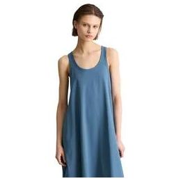 Marc O'Polo Jerseykleid MARC O'POLO DENIM, Damen, Gr. L, N-Gr, medium blau, Jersey, Obermaterial: 100% Baumwolle, A-Linie knieumspielend, tiefer Rundhals, Kleider Jerseykleid, &auml;rmellos, A-Shape aus Organic Cotton