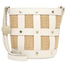Beuteltasche Tamaris "Beutel TAS Kirsti", Damen, Gr. B/H/T: 23cm x 21cm x 14cm 0, beige (beige 400), Polyurethan, Taschen Beuteltasche