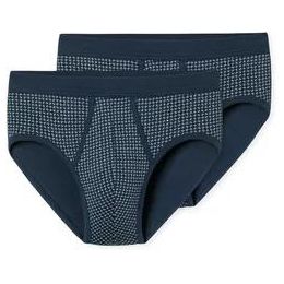 Slip Schiesser "Original Classics", Herren, Gr. 7, 801, blau, Feinripp, Obermaterial: 100% Baumwolle, eng, Unterhosen Slip, mit kontrastfarbenem Karomuster