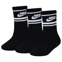 Socken Nike SPORTSWEAR "NHN 3PK Nike FUTURA SOCK", M&auml;dchen, Gr. 27-34,5, schwarz, Obermaterial: 97% Polyester, 3% Elasthan, Socken Socken, f&uuml;r Kinder, im 3er-Pack, mit Elasthan-Anteil, strapazierf&auml;hig