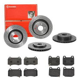 Brembo Bremsensatz, Scheibenbremse Bremsensatz-Vorn und Hinten sg00000ed7 Hinterachse Gelocht/innenbel. 322mm 30mm f&uuml;r MASERATI TOYOTA NISSAN Subaru H
