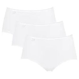 Slip Sloggi "Slip 3er Pack", Damen, Gr. 46, wei&szlig;, Obermaterial: 96% Baumwolle CO. 4% Elasthan EL., Unterhosen Slip