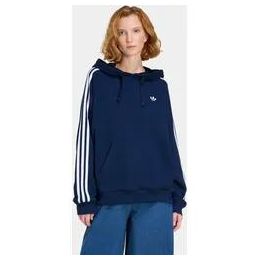 Kapuzensweatshirt Adidas ORIGINALS "TREFOIL HOODIE", Damen, Gr. L, night indigo, Obermaterial: 100% Baumwolle, Sweatshirts