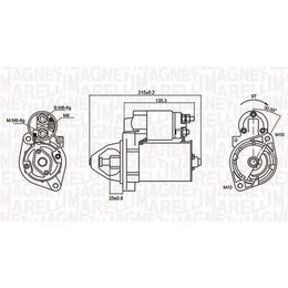 MAGNETI MARELLI Starter 063721075010 f&uuml;r Mercedes VW