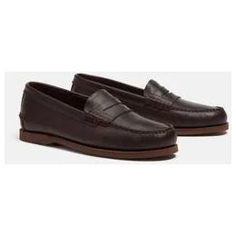 Bootsschuh Timberland "CLASSIC BOAT LOAFER SHOE", Herren, Gr. 43, dk brn f grain, Leder, Schuhe Bootsschuh, Classic Boat Loaferschuh aus Timberland Premium Leder