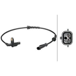 Hella Sensor, Raddrehzahl 6pu012679101 Hinterachse f&uuml;r DACIA