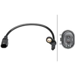 Hella Sensor, Raddrehzahl 6pu012679551 Hinterachse f&uuml;r Mercedes