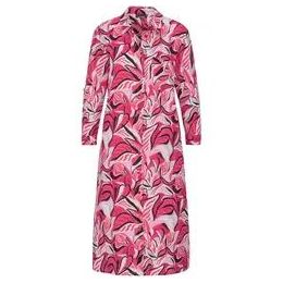 Sommerkleid GOLDNER "Druckkleid mit floralem Muster", Damen, Gr. 48, N-Gr, pink (pink, gemustert), Obermaterial: 100% Viskose CV., figurumspielend, Kleider Sommerkleid, Taschen in der Seiennaht
