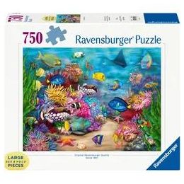 Puzzle Ravensburger "Tropisches Riffleben", bunt, Puzzles, KinderB:80cm H:60cm, Pappe, Motiv, Made in Germany, B:80cm H:60cm