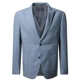 Sakko Pierre Cardin, Herren, Gr. 64, skyway, Web, Obermaterial: 88% Polyester, 12% Elasthan, meliert, gerade h&uuml;ftbedeckend, tiefer V-Ausschnitt, Sakkos Sakko, mit Stretch