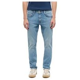 Slim-fit-Jeans Mustang "Herren Style Oregon Slim", Damen, Gr. 34, L&auml;nge 30, 412 mittelblau, Denim/Jeans, 99% Baumwolle, 1% Elasthan, unifarben, slim fit, Jeans Slim-fit-Jeans