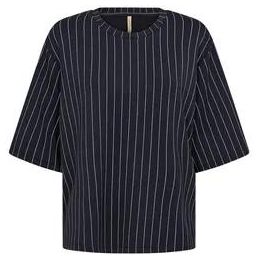 Kurzarmhemd soyaconcept "Soya Concept T-shirt SC-SIRI 1", Herren, Gr. L, Normalgr&ouml;&szlig;en, 6910c navy combi, Obermaterial: 48% Modal, 48% Polyester, 4% Elasthan, Hemden