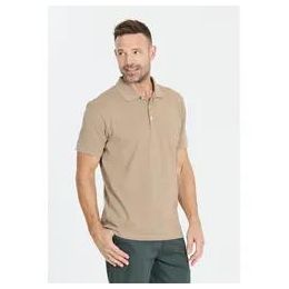 Poloshirt NOU "Harrold V2", Herren, Gr. 4XL, natur, 96% Baumwolle, 4% Elasthan, unifarben, normal, V-Ausschnitt, Shirts, Schmucklos
