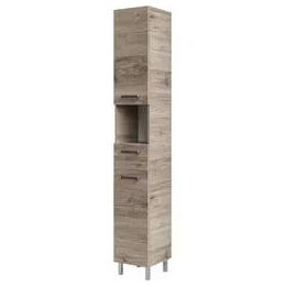 Hochschrank SAPHIR "mit 2 Einlegeb&ouml;den und inkl. T&uuml;rd&auml;mpfer", sanremo eiche terra quer nachbildung, B:30cm H:195,5cm T:33cm, Holzwerkstoff, Schr&auml;nke, Hochschrank