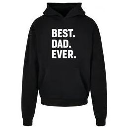 Kapuzensweatshirt Merchcode "Merchcode Herren Fathers Day - Best Dad Ever Ultra Heavy Hoody", Herren, Gr. M, schwarz, 100% Baumwolle, bedruckt, Sweatshirts