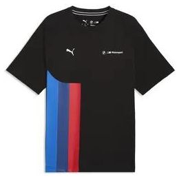 T-Shirt Puma "BMW M MOTORSPORT PumaTECH-X Relaxed T-Shirt Herren", Damen, Gr. M, schwarz, Obermaterial: 100% Baumwolle. Rippe: 71% Baumwolle, 29% Polyester, clean, relaxed fit, Rundhals, Shirts T-Shirt