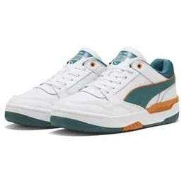 Sneaker Puma "Rebound Retro Sneakers Erwachsene", Damen, Gr. 38, wei&szlig; emerald ice vermillion gr&uuml;n orange, Obermaterial: Textil, Kuhleder, Synthetik. Futter: Textil. Innensohle: Textil, Keine Angabe. Laufsohle: Gummi, Schuhe Sneaker