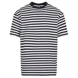 T-Shirt Urban Classics "Urban Classics Herren Regular Stripe Tee", Damen, Gr. S, wei&szlig;, schwarz, 100% Baumwolle, gestreift, normal, Rundhals, Shirts T-Shirt