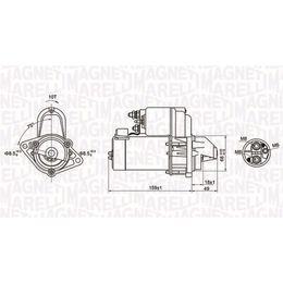 MAGNETI MARELLI Starter 063721257010 f&uuml;r Opel Volvo Fiat SAAB Ford