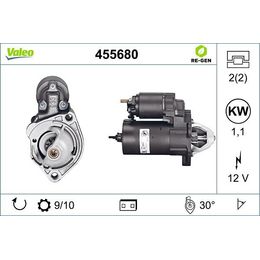 Valeo Starter REMANUFACTURED PREMIUM 455680 f&uuml;r Audi VW (SVW) (FAW)