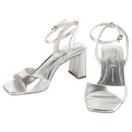 High-Heel-Pumps Buffalo "Buffalo april Neat Vegan Nappa", Damen, Gr. 39, silber, Kunstfaser, unifarben, Schuhe