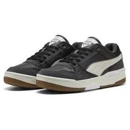 Sneaker Puma "Rebound Retro Sneakers Erwachsene", Herren, Gr. 47, schwarz, wei&szlig; dusky gray warm, Obermaterial: Textil, Synthetik, Kuhleder. Futter: Textil. Innensohle: Textil, Keine Angabe. Laufsohle: Gummi, Schuhe Sneaker