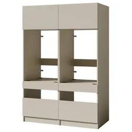 Mehrzweckschrank-Set BASIC BY BALCULINA "Washhome B/T/H 135x68x200 cm", kaschmirfarben, B:135cm H:200cm T:68cm, FSC-zertifizierter Holzwerkstoff, Kastenm&ouml;bel-Sets, Breite 135cm, h&ouml;henverstellbare Metallf&uuml;&szlig;e