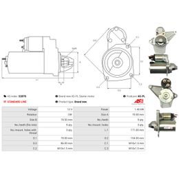 AS-PL Starter s3078 f&uuml;r NISSAN