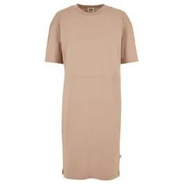 Shirtkleid Urban Classics "Urban Classics Damen Ladies Organic Oversized Slit Tee Dress", Damen, Gr. M, US-Gr&ouml;&szlig;en, amber, 100% Baumwolle, unifarben, oversize, Rundhals, Kleider Shirtkleid