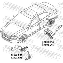 FEBEST Sensor, Leuchtweiteregulierung 17603014 Hinterachse links f&uuml;r VAG