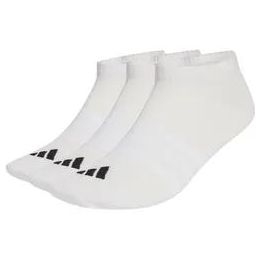 Sneakersocken Adidas ORIGINALS "Socken Thin & Light Sportswear Low Cut Socks 3er Pack", Herren, Gr. 37-39, wei&szlig;, Obermaterial: 50% Baumwolle CO. 47% Polyester PES. 2% Elasthan EL. 1% Polyamid PA., Socken Sneakersocken