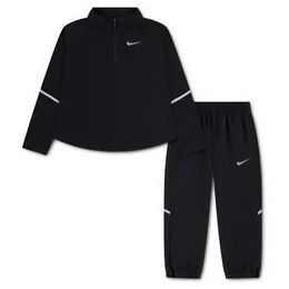 Trainingsanzug Nike SPORTSWEAR "NKB K NK DF MILER HZ TOP PANT", Jungen, Gr. 122, schwarz, Obermaterial: 100% Polyester, Sportanz&uuml;ge Trainingsanzug, zweiteiliger Anzug, f&uuml;r Kinder, leichtes Material, pflegeleicht
