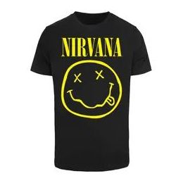 T-Shirt Merchcode "Merchcode Herren Nirvana Lithium Tee", Damen, Gr. S, schwarz, 100% Baumwolle, unifarben, normal, Rundhals, Shirts T-Shirt