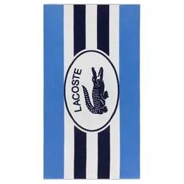 Strandtuch Lacoste "BADGE", marine, B:90cm L:160cm, Frottier, Obermaterial: 100% Baumwolle, Handt&uuml;cher, mit Label-Applikationen