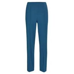 Schlupfhose GOLDNER "Rippenhose mit Biesen", Damen, Gr. 54, N-Gr, blau (jeansblau), Obermaterial: 100% Polyester COOLMAX(R) PES(Coolmax)., normal, Hosen Schlupfhose, Ohne