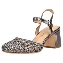 Pumps REGARDE LE CIEL "Regarde Le Ciel Pumps Lederimitat", Damen, Gr. 41, metallic silber, Lederimitat, Schuhe Pumps