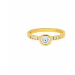 Adelia&acute;s Solit&auml;rring ADELIA ́S "Solit&auml;rring 333 Gold ( 8K ) mit Zirkonia &ndash; Goldring Diamant" Gr. 52, gold, Fingerringe, Damen, 52, Gold, Goldring Diamant