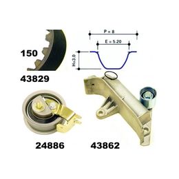 MAPCO Zahnriemensatz 23830 f&uuml;r Audi Skoda VAG
