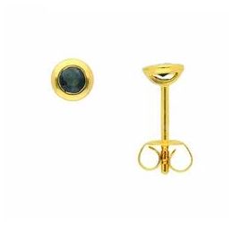 Adelia&acute;s Paar Ohrh&auml;nger ADELIA ́S "Ohrstecker Ohrringe 585 Gold ( 14K ) mit Saphir &ndash; Goldohrringe", gold, Ohrringe, Damen, Damen, Gold, Goldohrringe