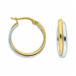 Adelia&acute;s Paar Creolen ADELIA ́S "Creolen Ohrringe 333 Wei&szlig;gold ( 8K ) &ndash; Goldohrringe", gold, Ohrringe, Damen, Damen, Gold, Goldohrringe