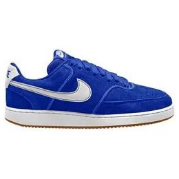 Sneaker Nike SPORTSWEAR "COURT VISION LO FL", Herren, Gr. 41, hyper royal, wei&szlig;, gum med braun, Leder, Schuhe Sneaker, inspiriert vom Design des Nike Air Force