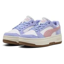 Sneaker Puma "Rebound Femme Low Sneakers Damen", Damen, Gr. 40.5, intense lavender rosy outlook wei&szlig; lila pink, Obermaterial: Synthetik, Kuhleder, Textil. Futter: Textil. Innensohle: Textil, Keine Angabe. Laufsohle: Gummi, Schuhe Sneaker