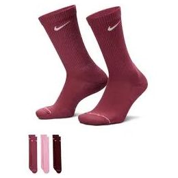 Sportsocken Nike "U NK ED ELVD CRW 3P - 144", Damen, Gr. S (34/37), multi, color3, Obermaterial: 60% Baumwolle, 36% Polyester, 3% Elasthan, 1% Nylon, Socken Sportsocken, f&uuml;r sportliche Aktivit&auml;ten, sportlicher Stil, angenehmes Tragegef&uuml;hl