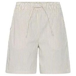 Shorts oxmo "Shorts OXFanny", Damen, Gr. 40, N-Gr, gelb (flan mix), Obermaterial: 72% Baumwolle CO. 24% Polyester PES. 4% Elasthan EL., Hosen Shorts