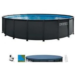 Framepool Intex "&raquo;Ultra XTR Frame&laquo;", grau, blau, H:122cm &Oslash;:610cm, Schwimmbecken, &Oslash;xH: 610x122 cm