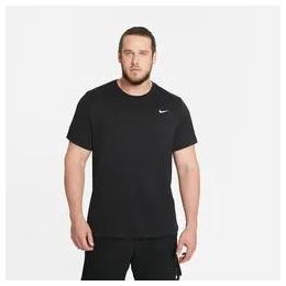 T-Shirt Nike "Nike Dri-FIT Men's Fitness T-Shirt", Herren, Gr. S, schwarz, Obermaterial: 60% Baumwolle, 40% Polyester, Rundhals, Shirts T-Shirt, Kurzarm, Rundhalsausschnitt